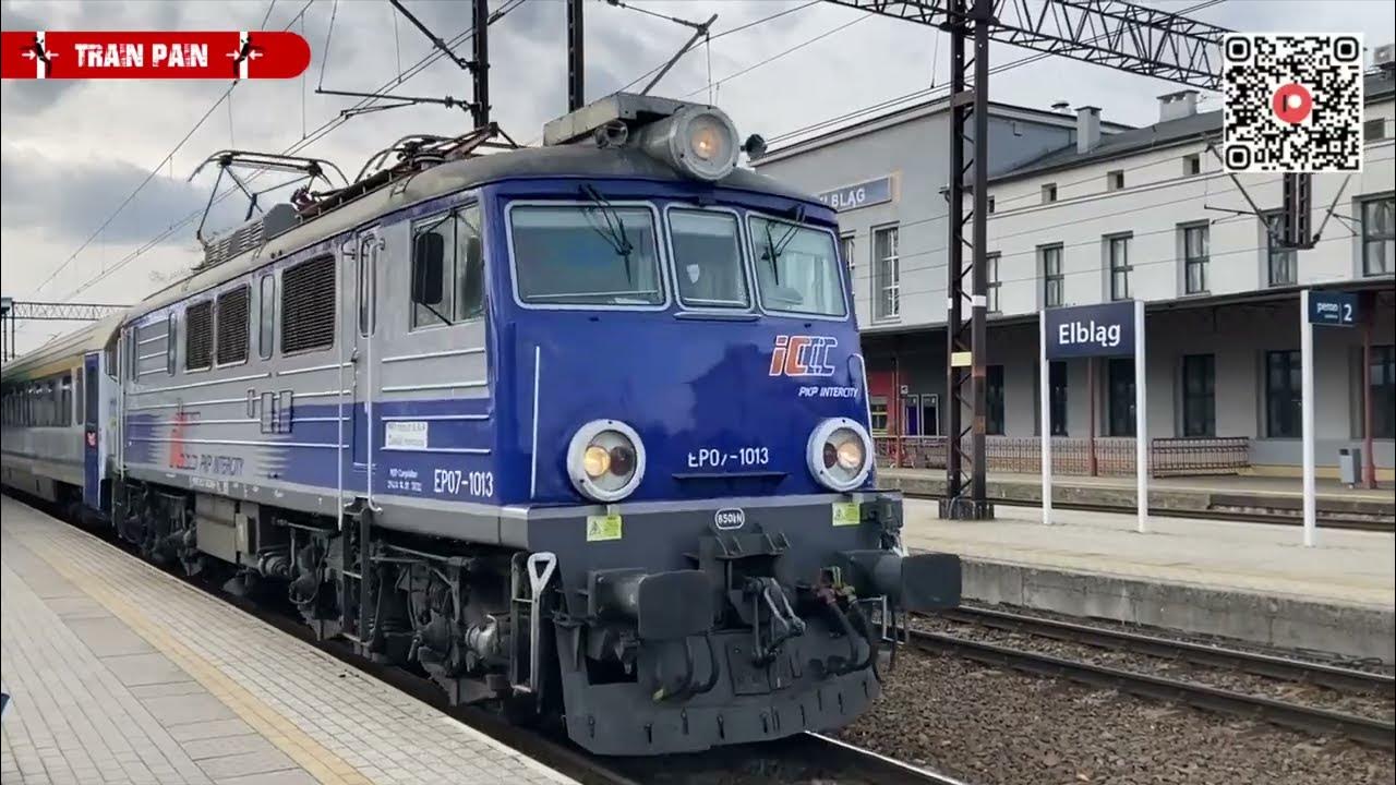 🇵🇱 Polish PKP EP07 Electric Locomotives in Elbląg Station - YouTube