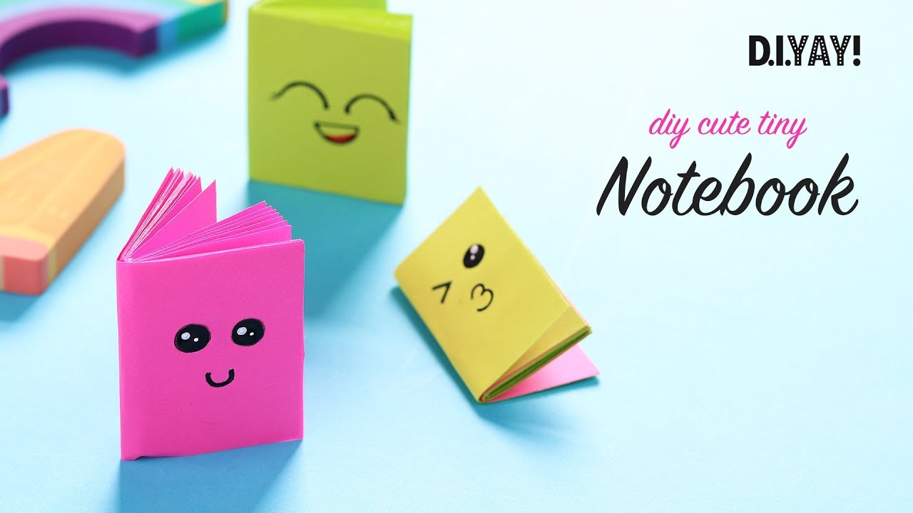 DIY Mini Notebook | How to make Notebook | DIY Back To School - YouTube