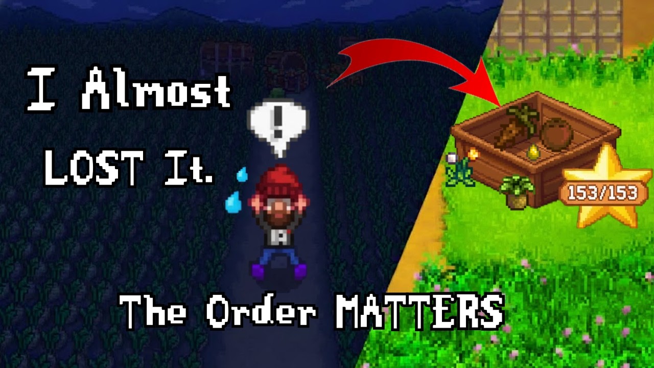 I Completed the Entire Stardew Valley Shipping List in Order - YouTube