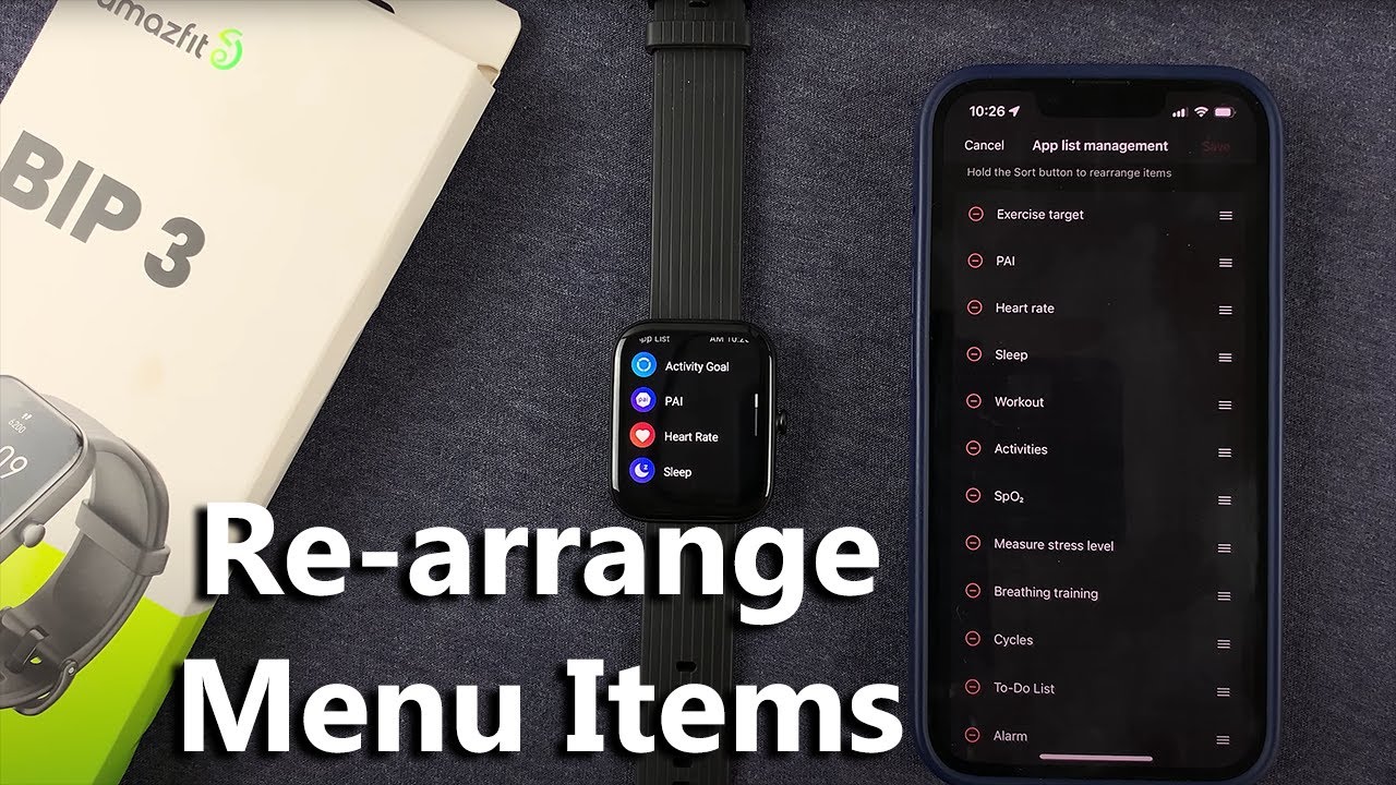 How To Rearrange Menu Items On Amazfit Bip 3 YouTube How To Rearrange Menu Items On Amazfit Bip 3 YouTube