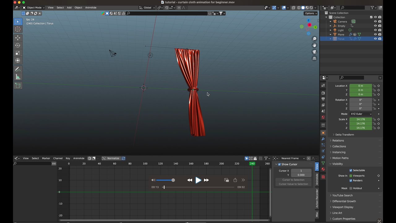 Tutorial: Curtain animation - beginner friendly - YouTube