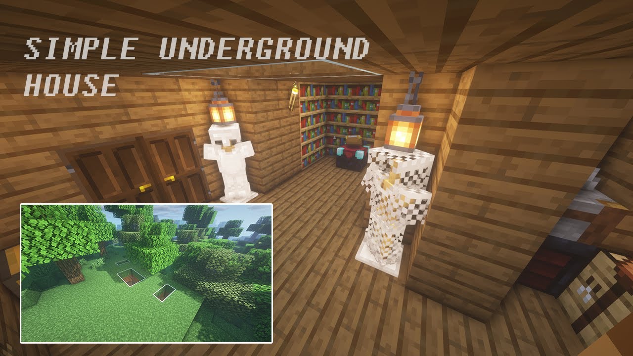 Minecraft: How To Build a Simple Underground House - YouTube