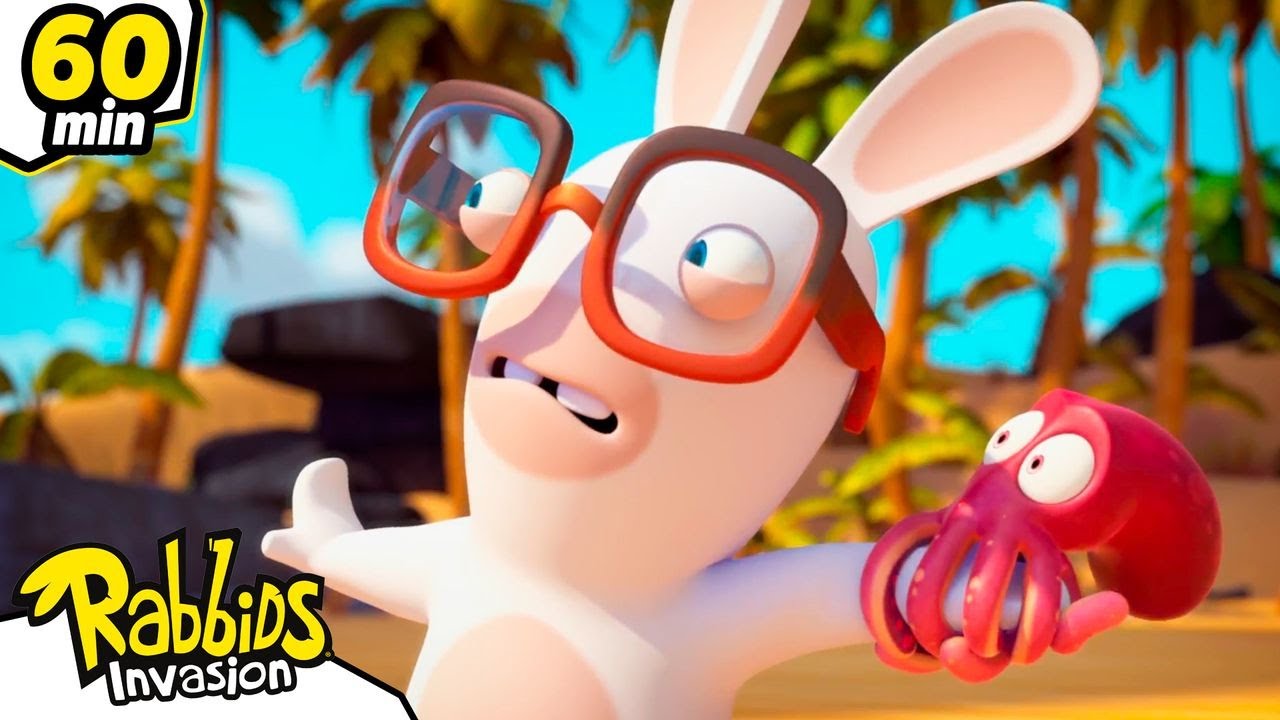 Rabbids' summer beach vacation turn raving! | RABBIDS INVASION | 1H ...