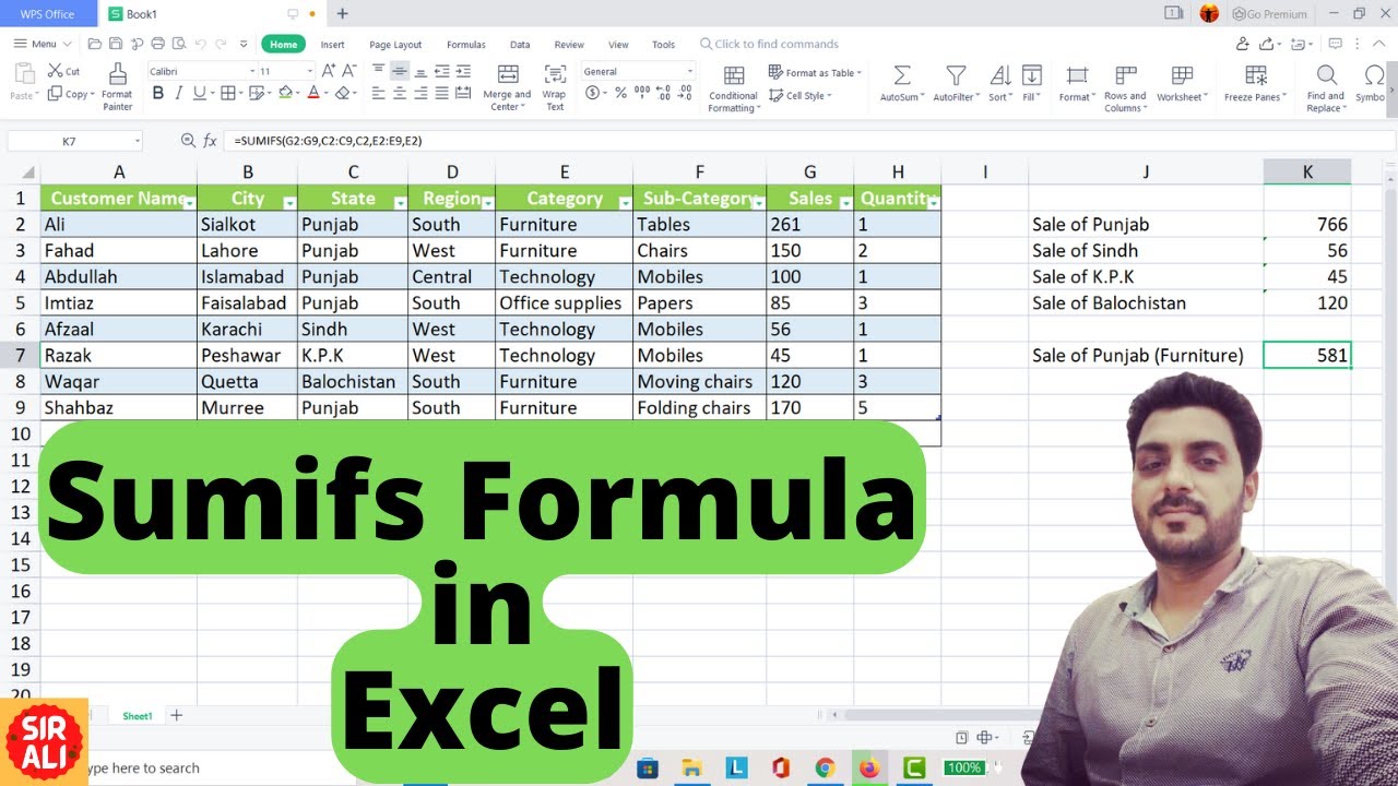 Sumifs Formula In Excel Sumifs Multiple Criteria YouTube Sumifs Formula In Excel Sumifs Multiple Criteria YouTube