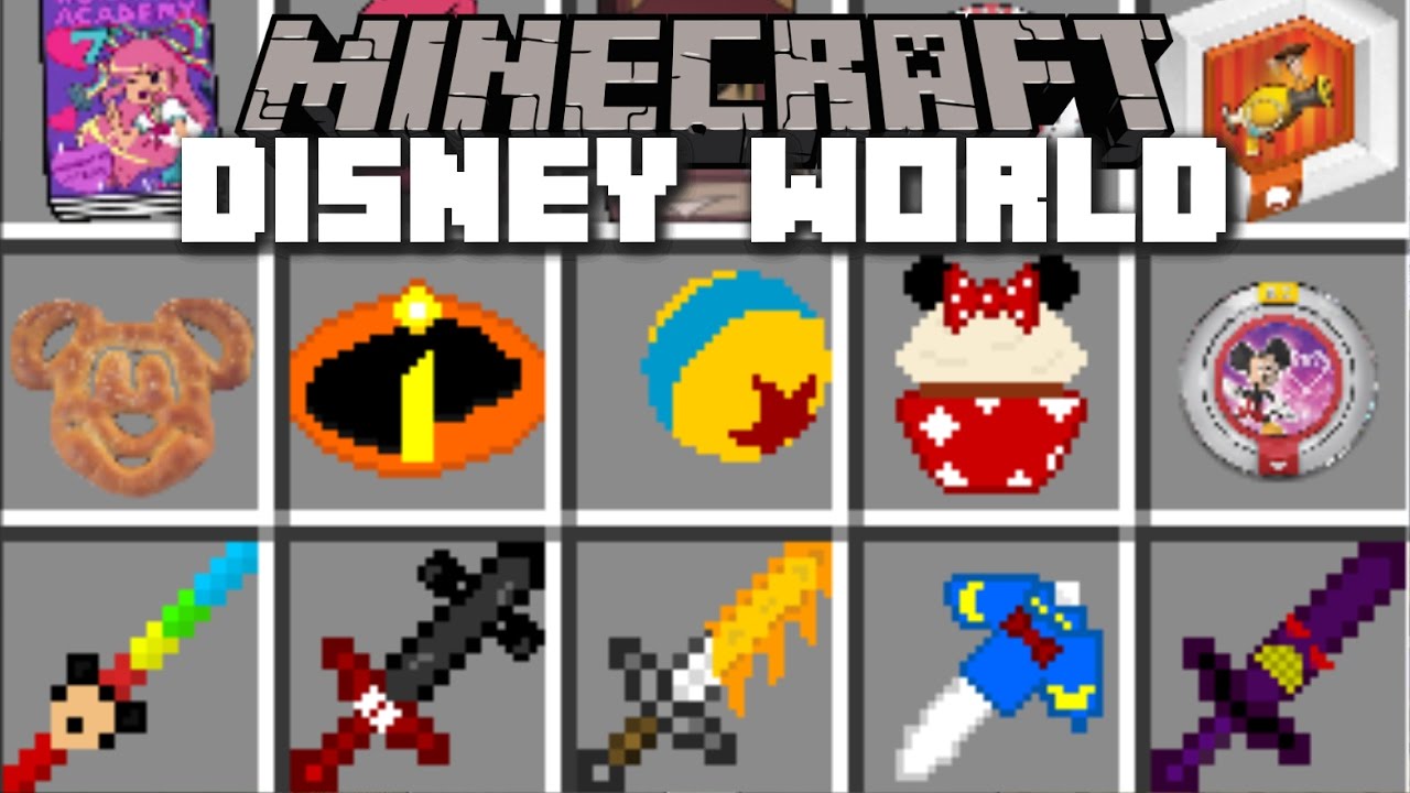 Minecraft DISNEY WORLD MOD / MARVEL, WINNIE THE POOH & MANY MORE ...
