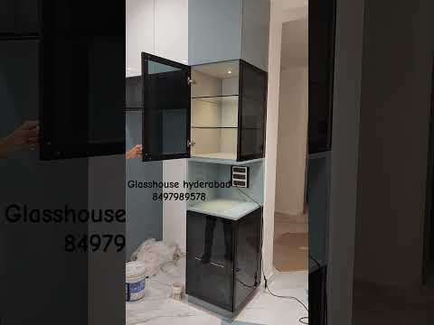 Black profile I hendel with Black tinted glass 2 said openable doors #letest #trending #hyderabad ##