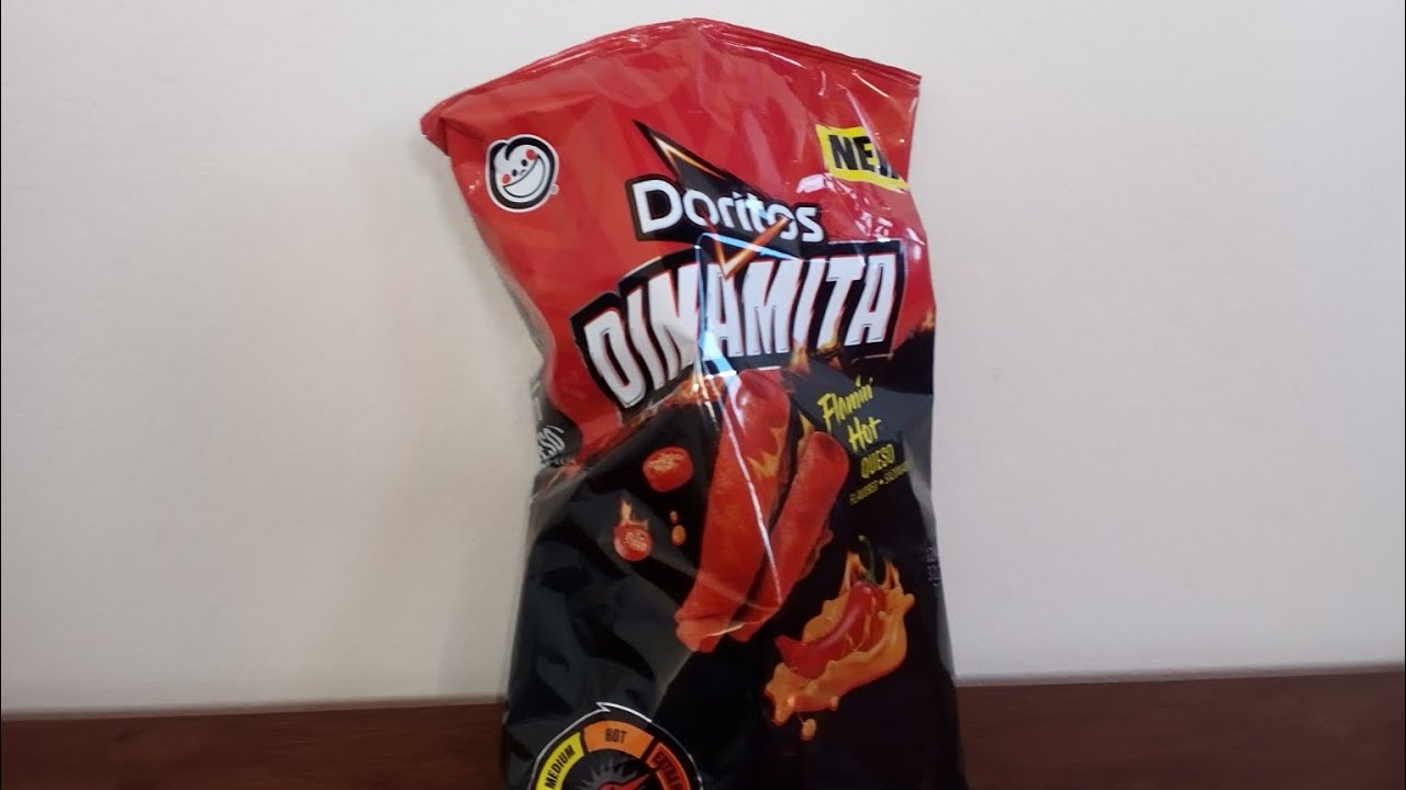 Doritos Dinamita Flamin Hot Queso Chips Review - YouTube