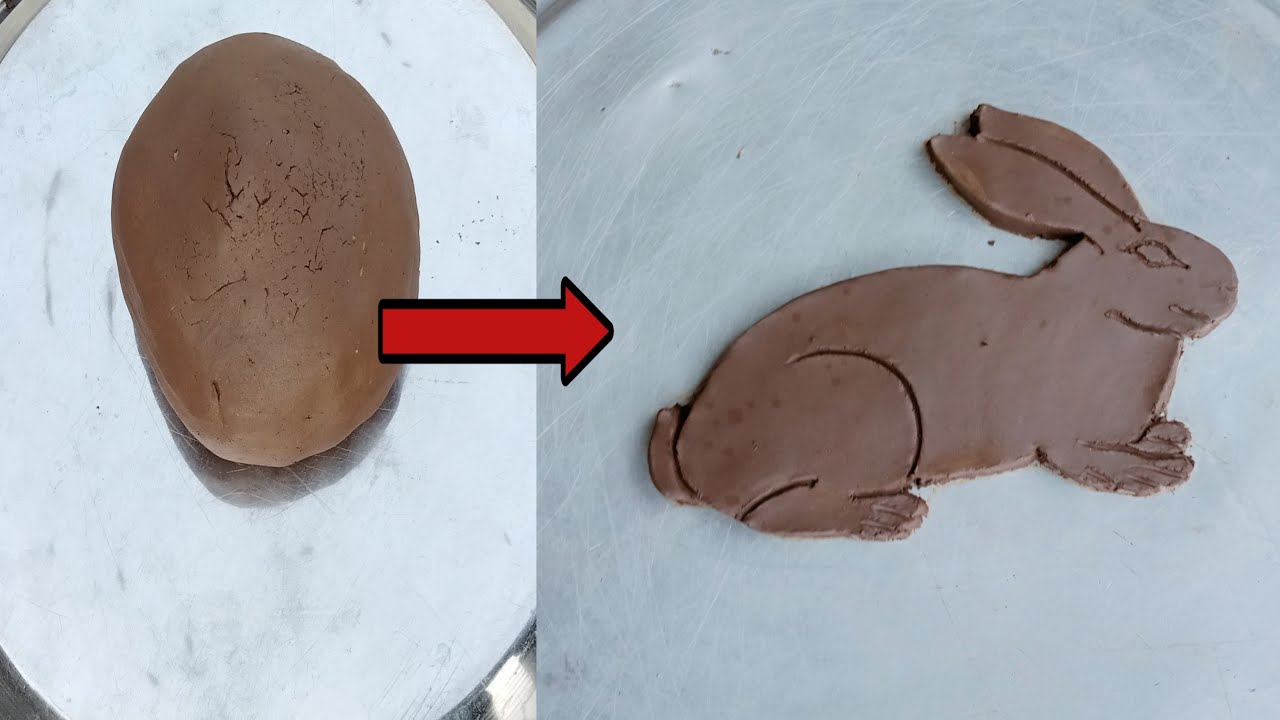 Learn to make rabbit 🐇 clay art - YouTube
