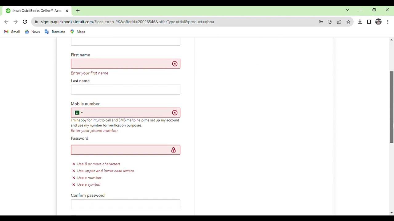 Intuit QuickBooks Online Accounting Software Online Sign Up for ...