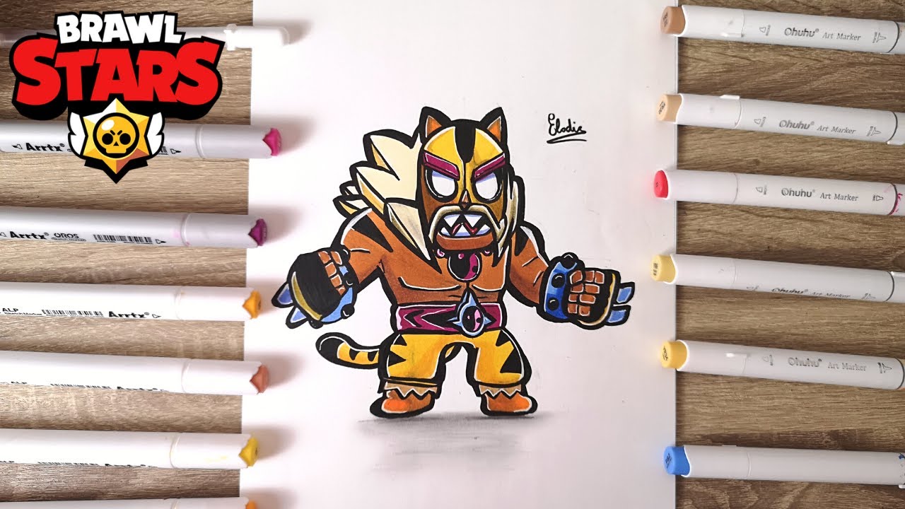Brawl Stars Dessin Du Skin De El Costo El Tigro Année Du Tigre Youtube