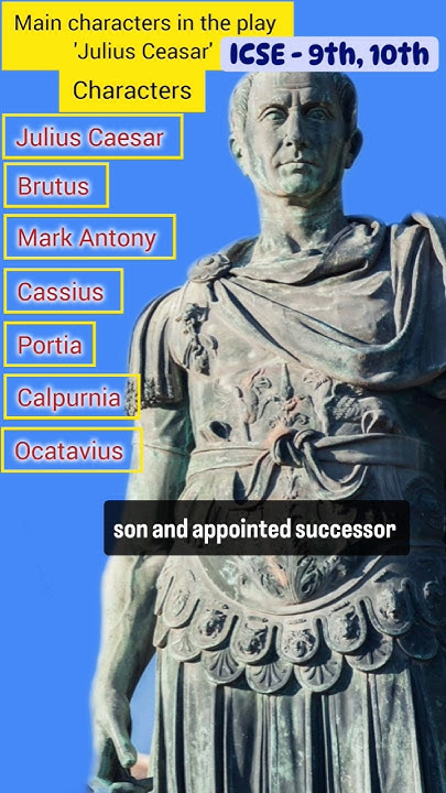 Main Characters in the play Julius Caesar| ICSE English drama Julius ...