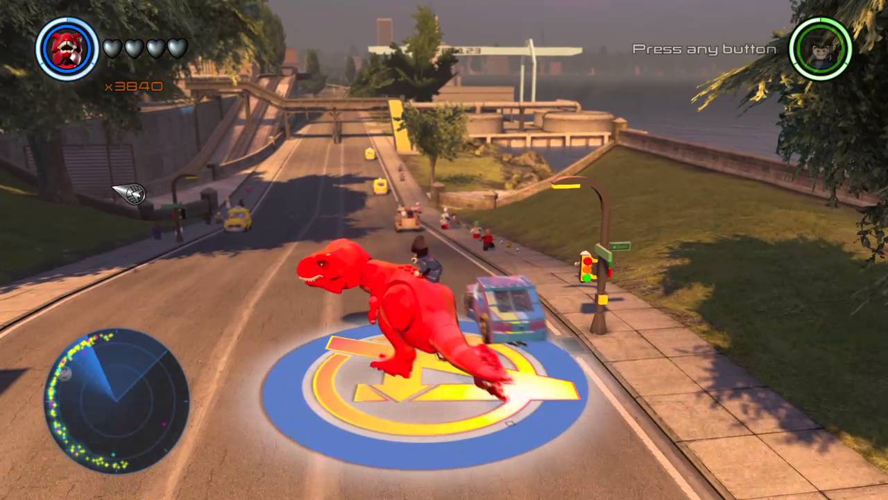 LEGO® MARVEL's Avengers - Devil Dinosaur and Moon Boy - Free Roam - YouTube