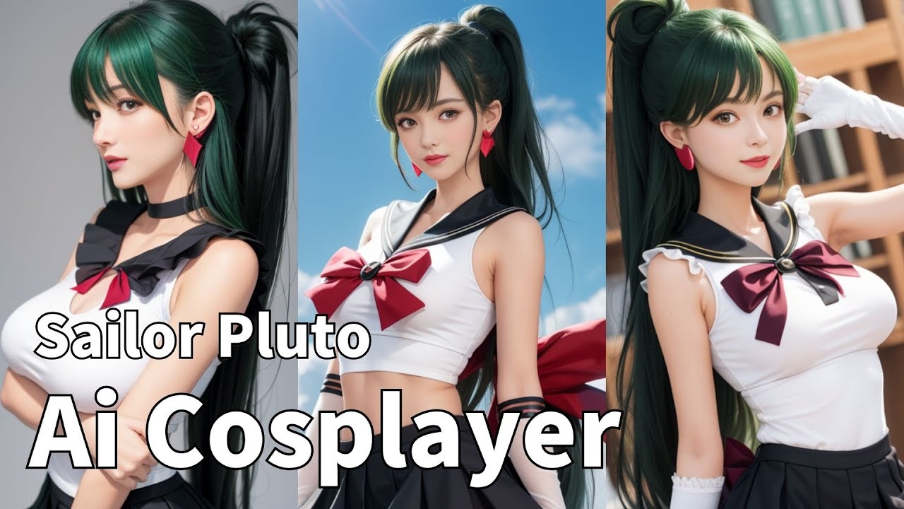[AIコスプレ] Sailor Pluto / ai lookbook / ai cosplay / ai art [美少女戦士セーラームーン] - YouTube