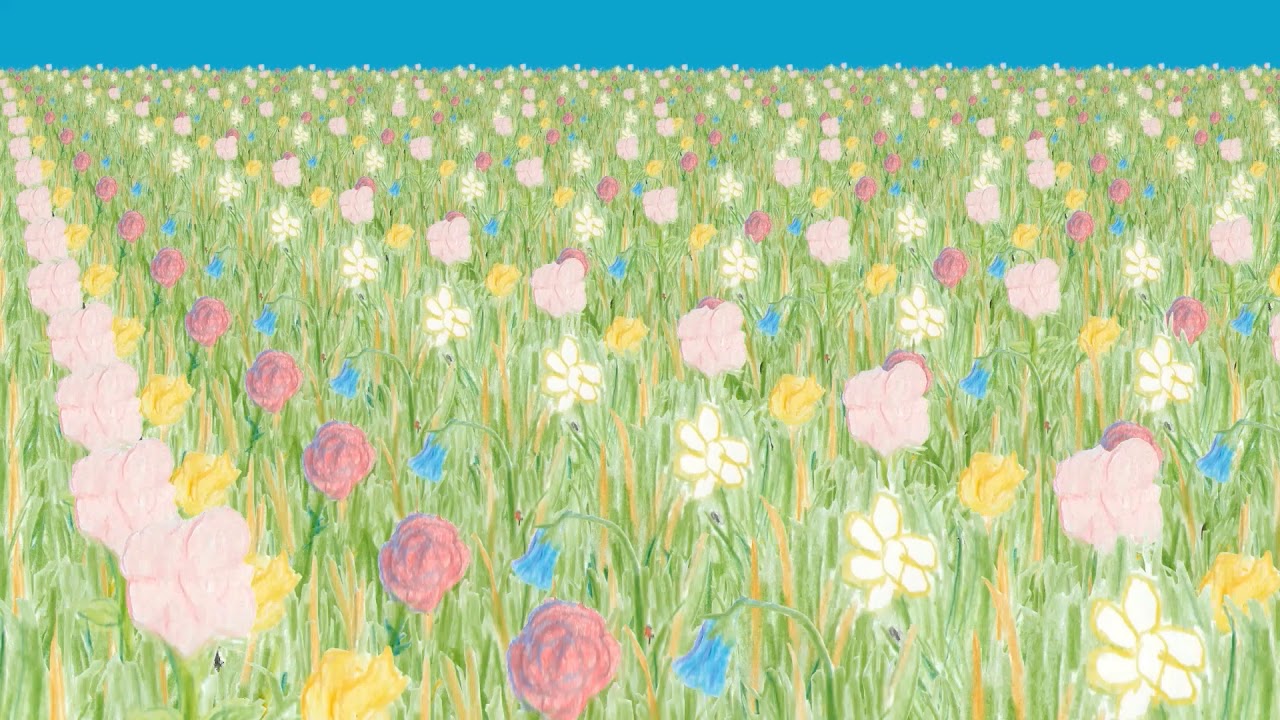 Moving through the meadow animation test - YouTube