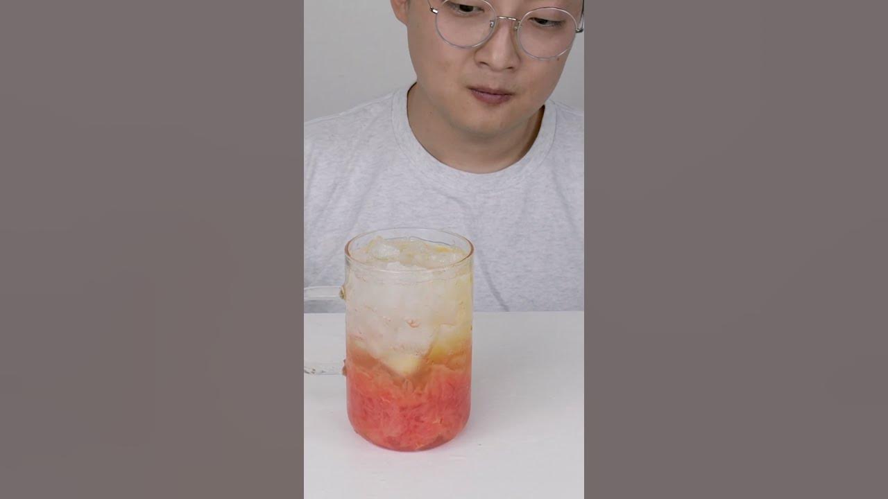 자몽 그린티 에이드에 알로에 펄 추가 하지말껄 Youtube