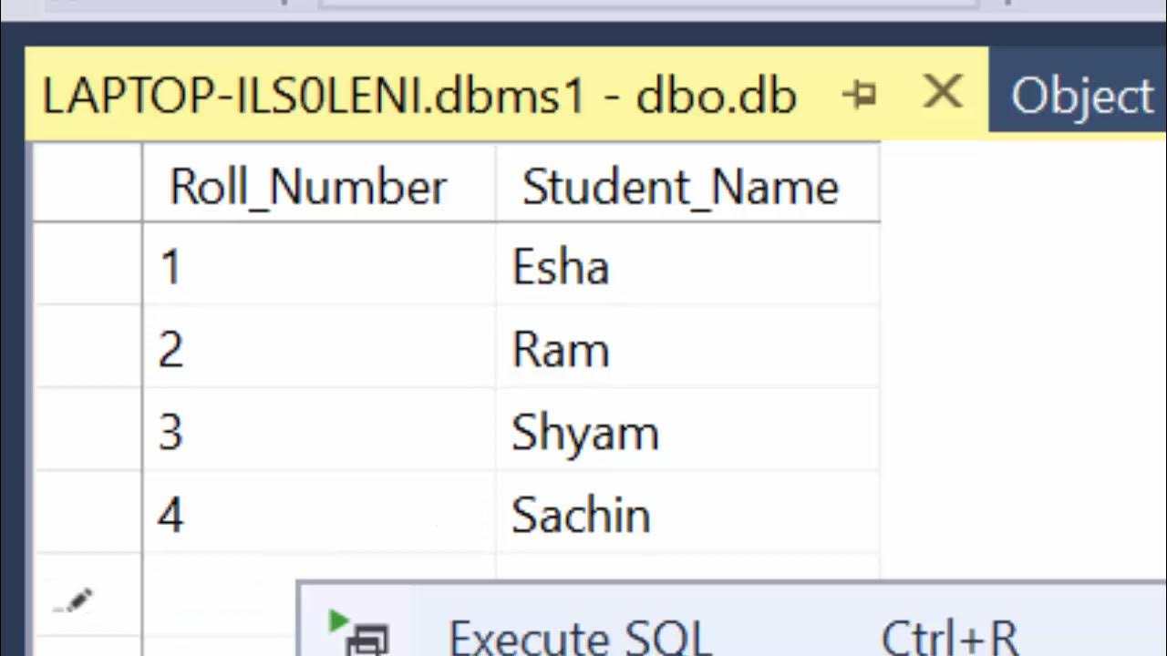 How to delete rows in Microsoft SQL server@COMPUTEREXCELSOLUTION - YouTube
