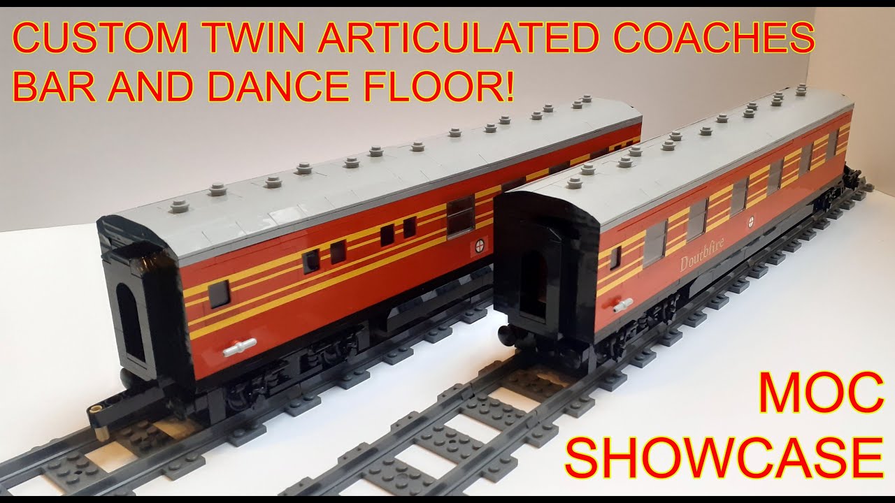 Lego custom twin articulated coach MOC showcase - Bar and dance floor ...
