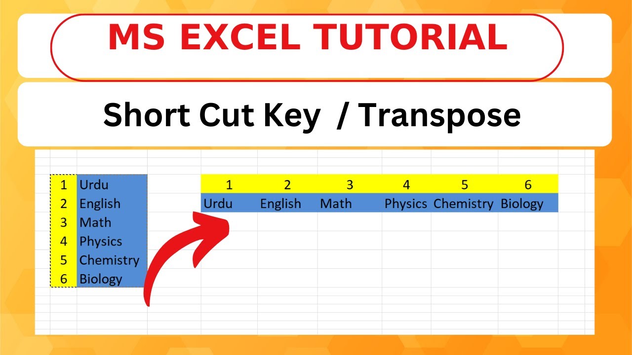 Convert Row To Column In Excel Transpose Function In Excel YouTube Convert Row To Column In Excel Transpose Function In Excel YouTube