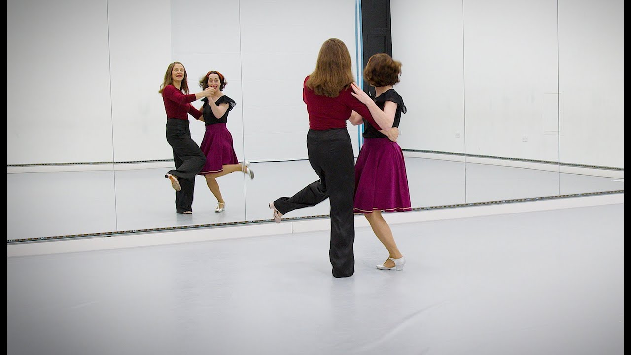 Learn Partner Charleston Flicks, Bunny Hops, Half Turn - YouTube