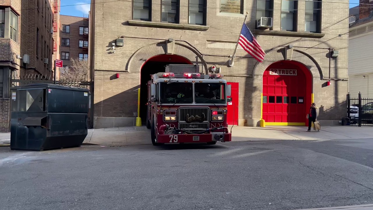 FDNY Engine 79 Responding from its firehouse to an EMS Call - YouTube