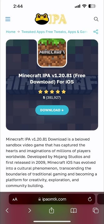 Minecraft IPA last update - YouTube