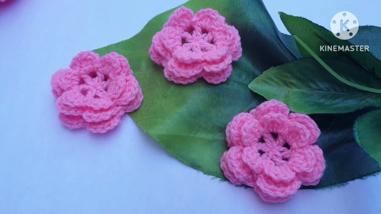 Crochet 3D Flower Tutorial: Create Stunning Floral Decorations - YouTube