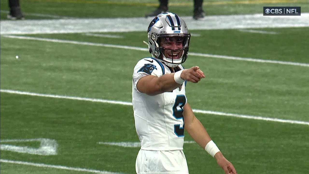 Bryce Young's 33-yard TD loft to Sanders restores Carolina's lead in ATL - YouTube
