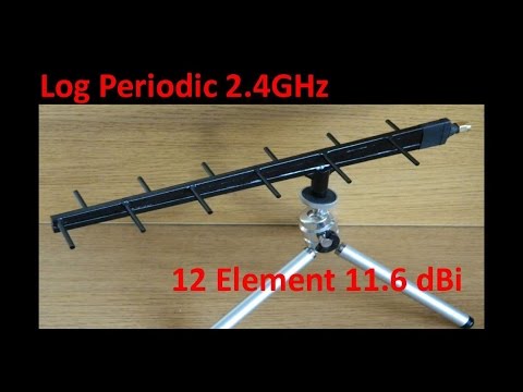 Log Periodic 2 4GHz 11 6dBi #115 - YouTube