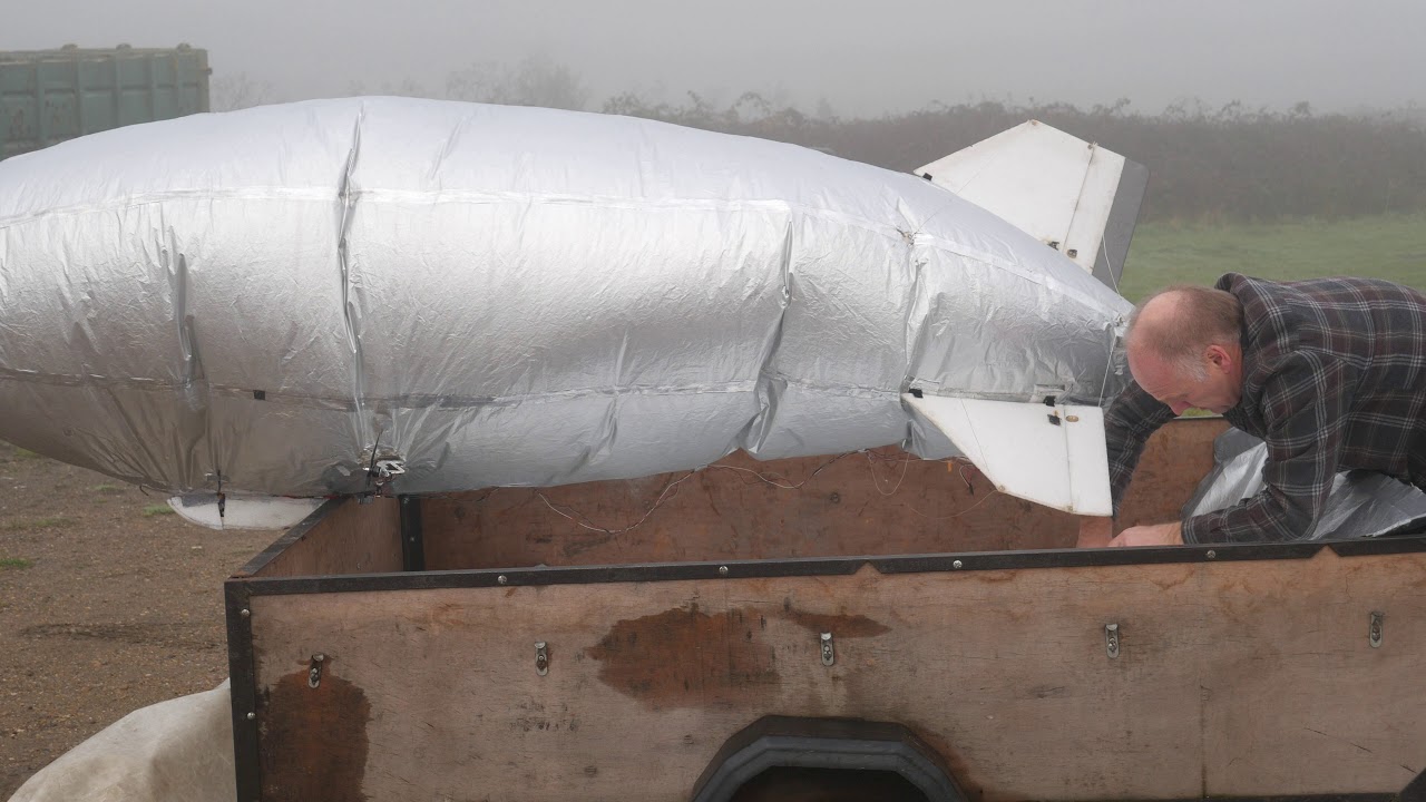 RC Airship LED Helium storage Bag Operation - YouTube