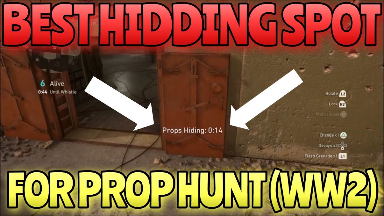*NEW* TOP 2 BEST HIDING SPOTS FOR PROP HUNT WW2 (EASY WINS) - YouTube