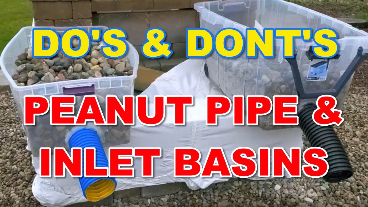 More French Drain Do's and Don'ts [ PEANUT PIPE & INLET BASINS ] - YouTube