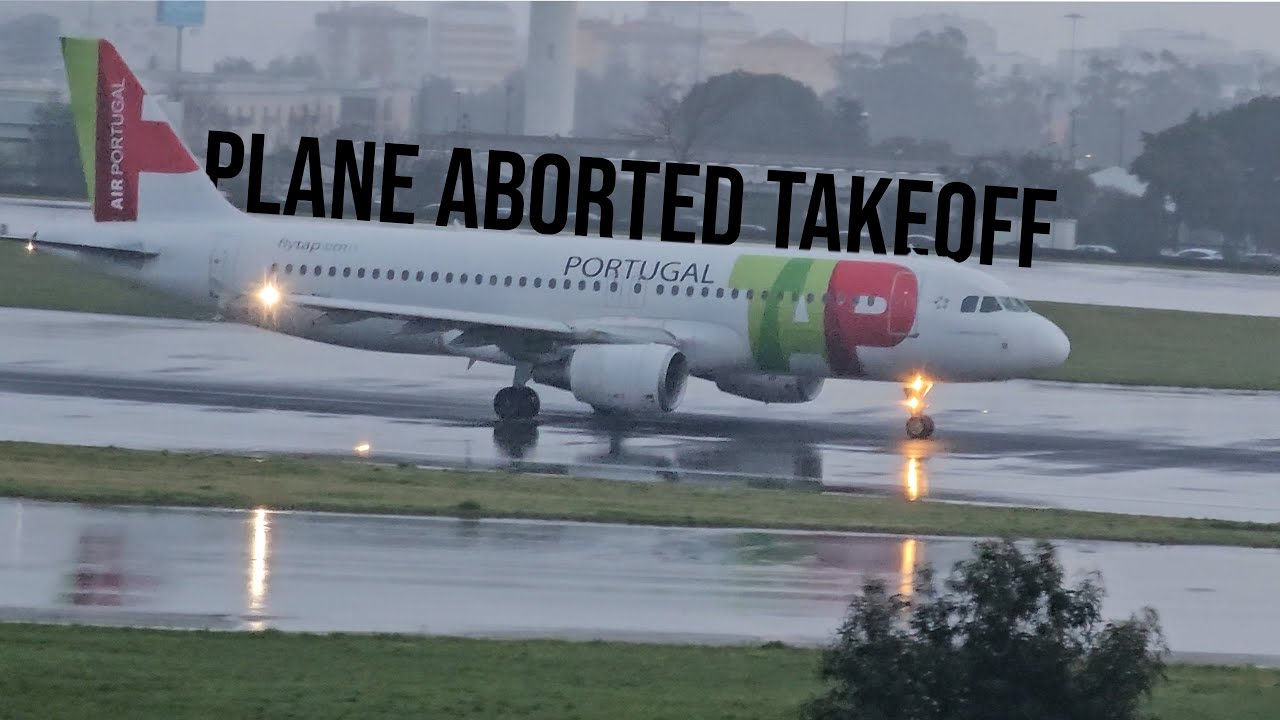 Plane Spotting at Lisbon Airport: Aborted Takeoff! - YouTube