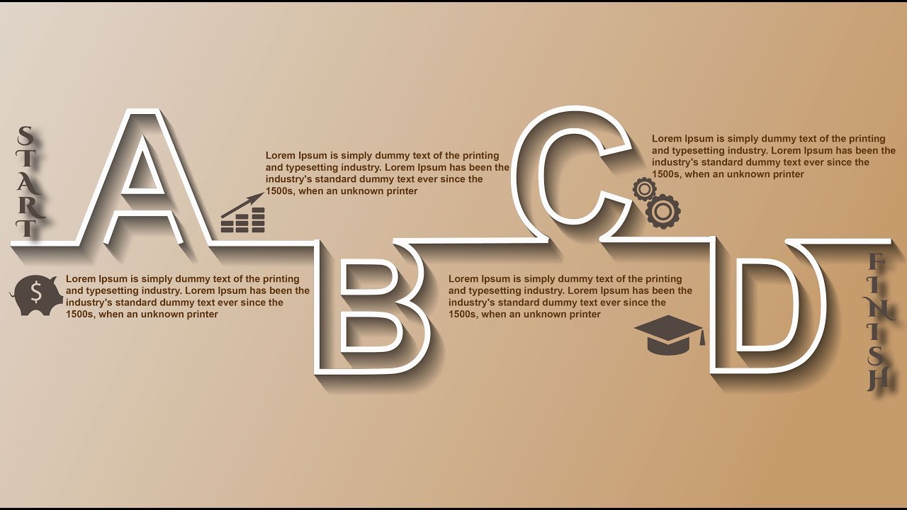 How to create 3d long shadow business template in Illustrator ...