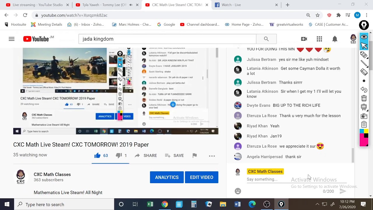 CXC Math Live Steam! CXC TOMORROW! 2019 Paper - YouTube