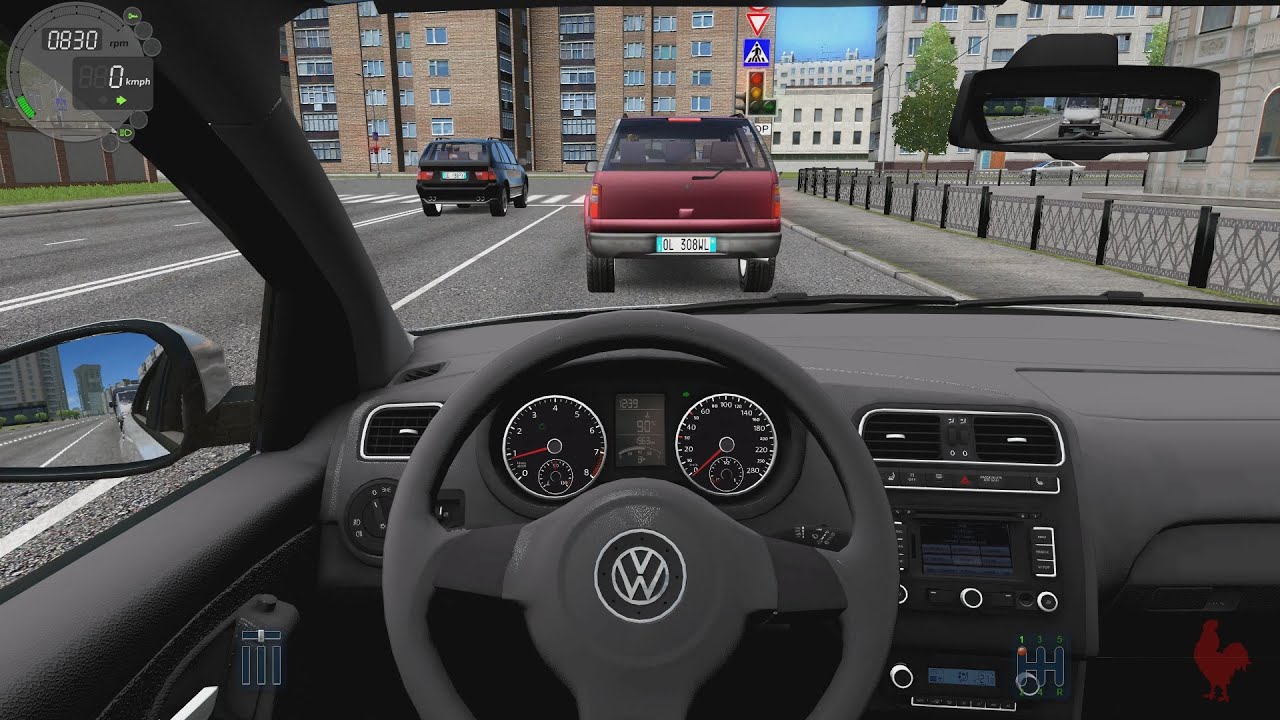 City Car Driving - Volkswagen Polo | City Drive - YouTube