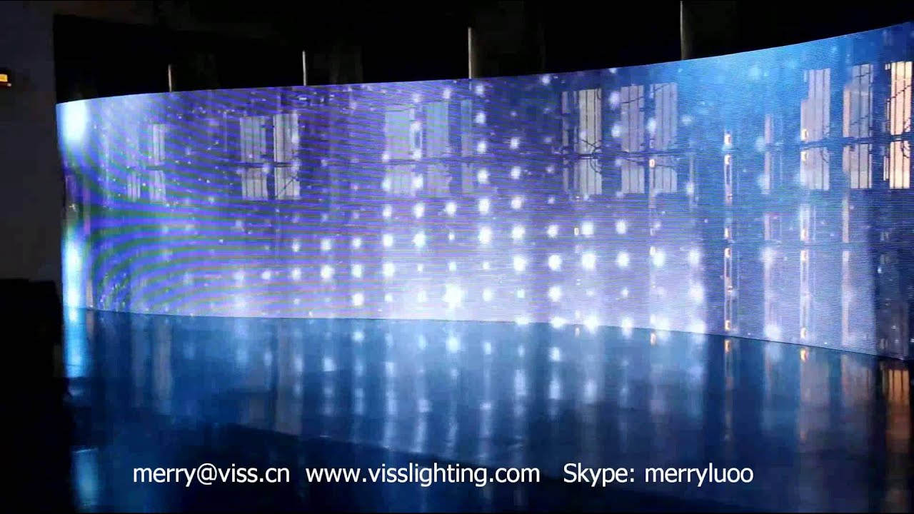 Viss Lighting led curtain led display, rental led screen P9 - YouTube
