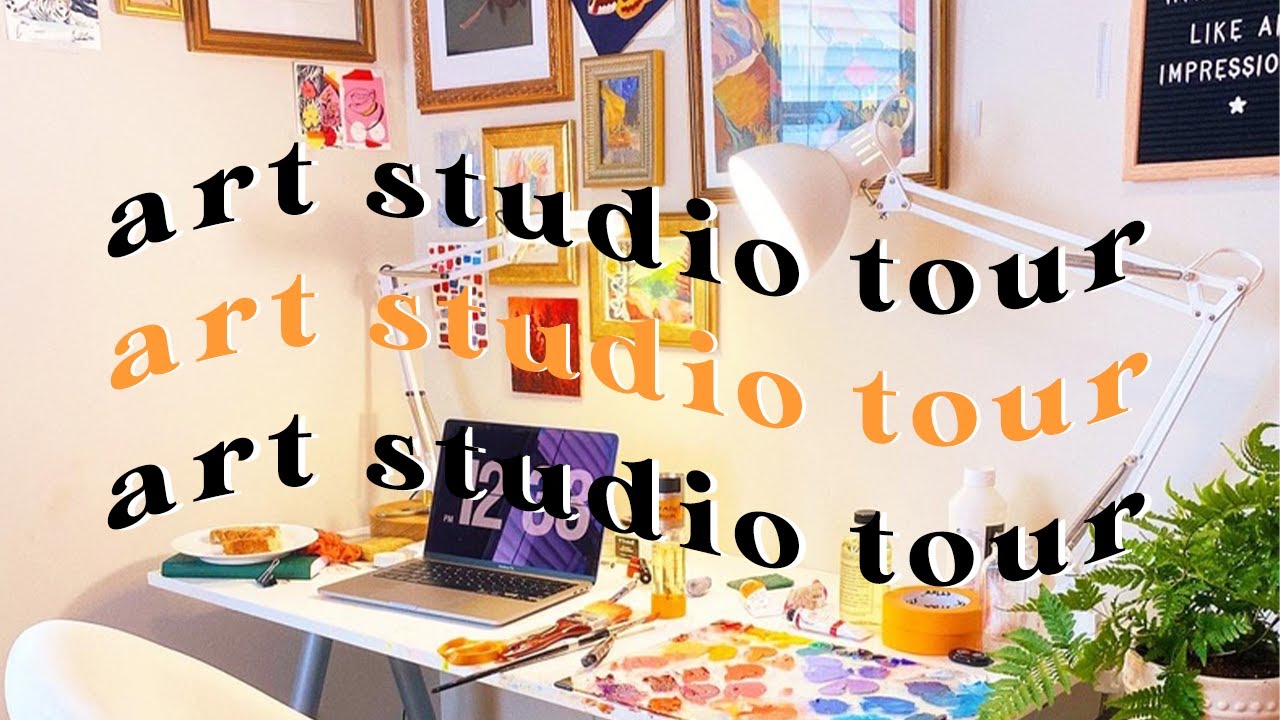 *Aesthetic* Art Studio Tour // Oil Painting Art Studio Tour - YouTube