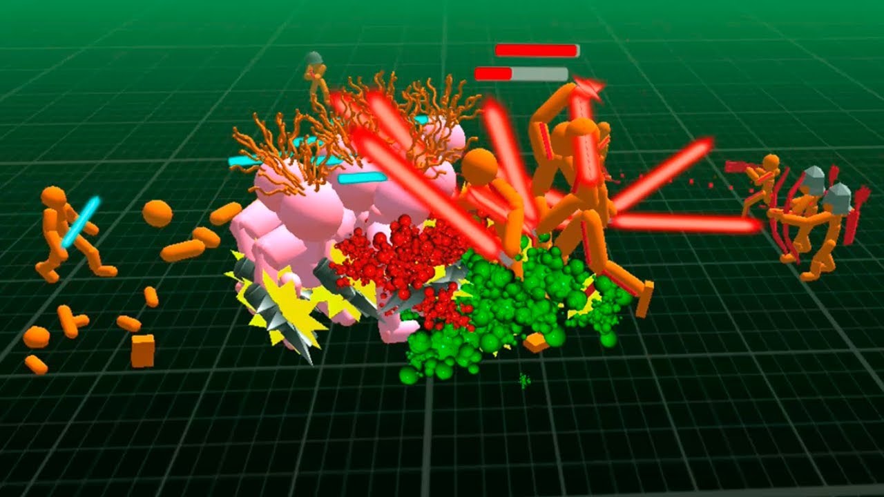 duel of laser spades. Stickman Simulator Battle of Warriors. - YouTube
