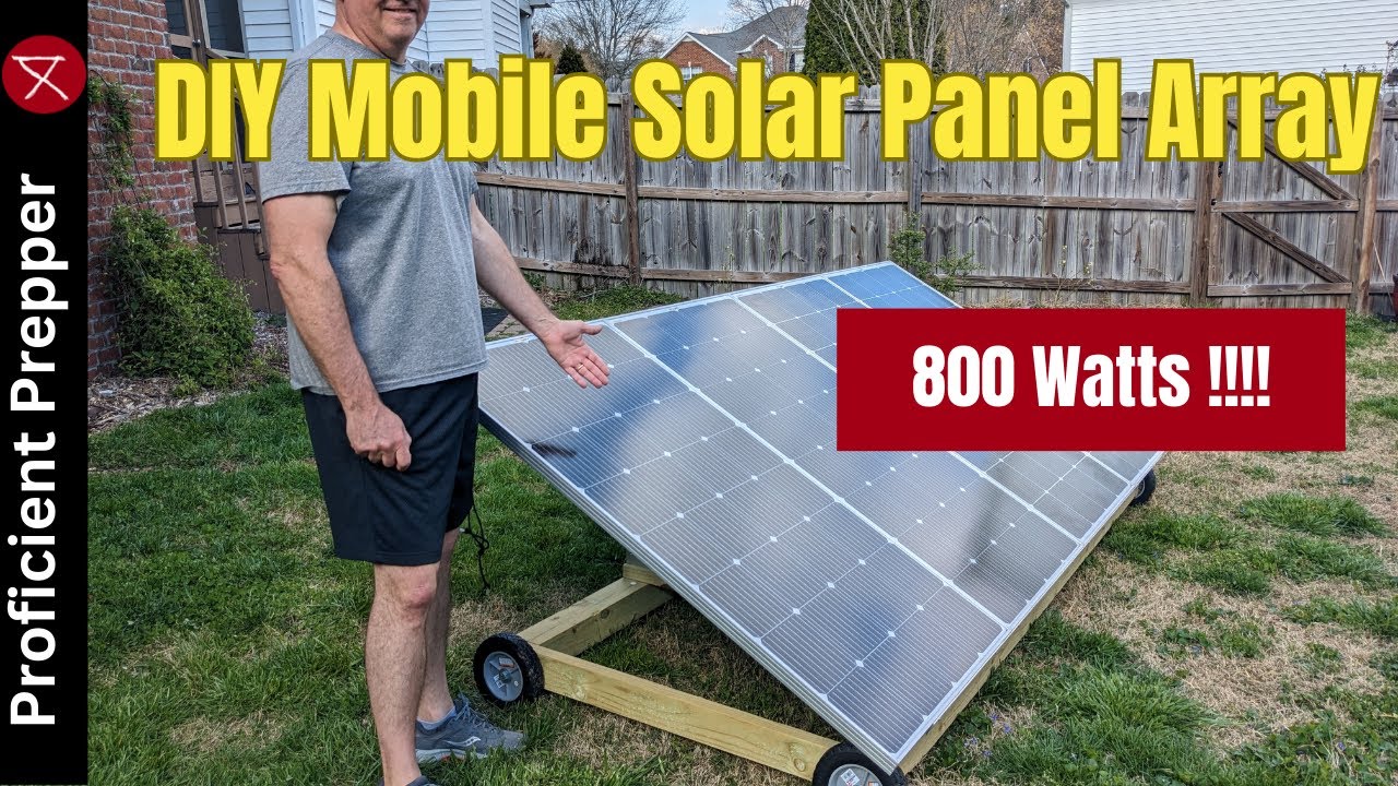 DIY Mobile Solar Panel Array - 800 Watts! - YouTube