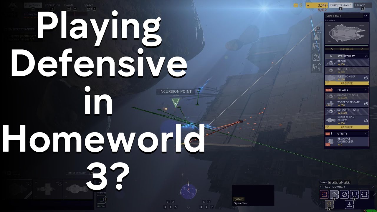 What Happens when you Try to Play Defensive on War Games in Homeworld 3, 4k 60fps HDR - YouTube