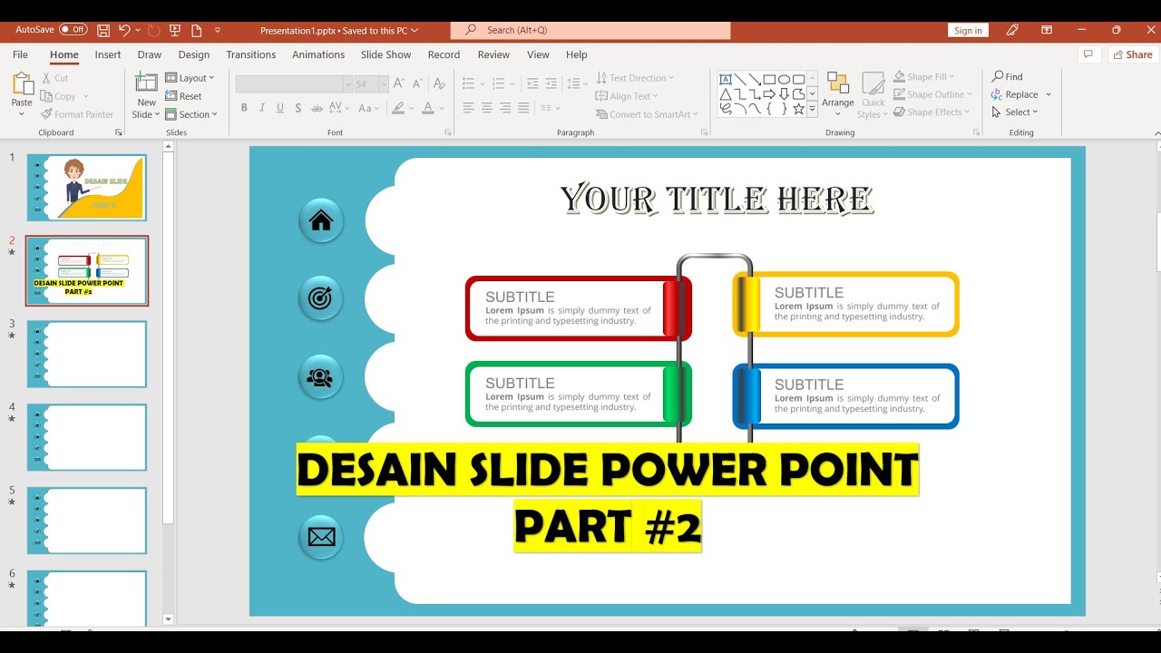 Desain Slide Presentasi Part #2 || Tutorial PowerPoint - YouTube