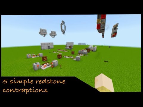 5 simple redstone contraptions - YouTube