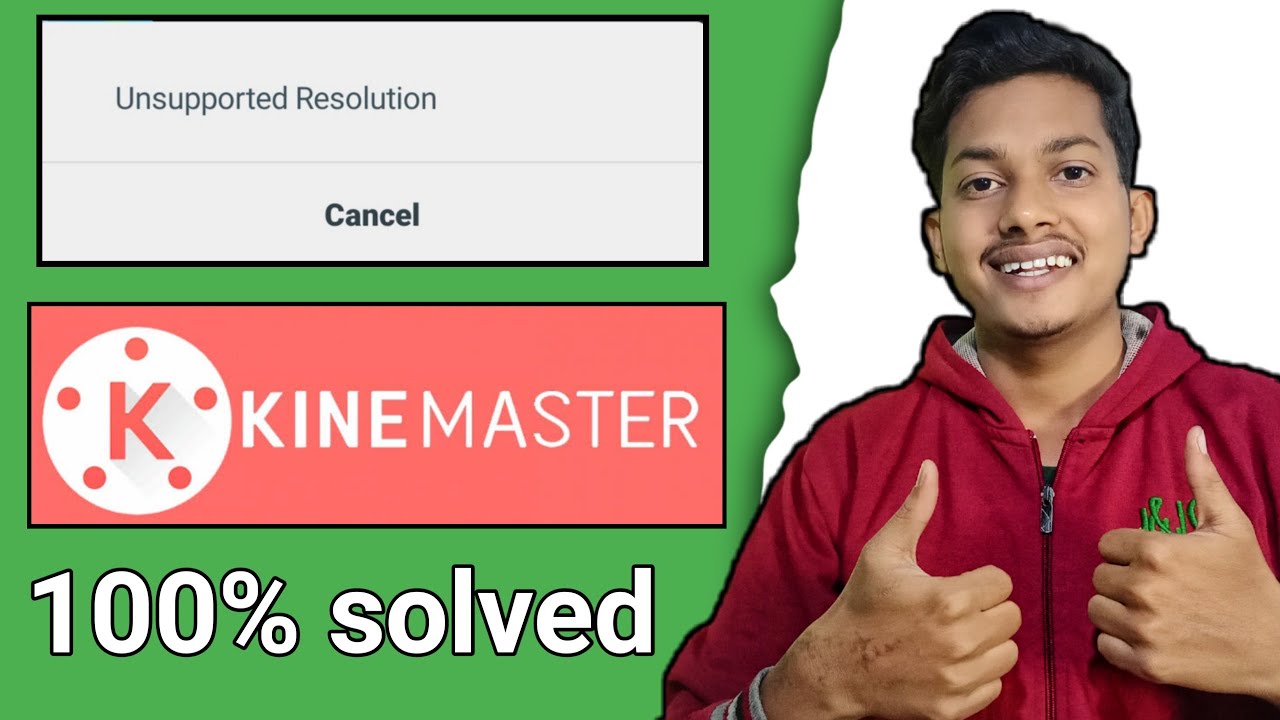 Kinemaster me unsupported resolution problem kaise solve kare | Unsupported resolution ...