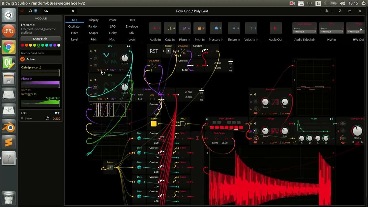Bitwig & Polygrid / Major Scale Generative Sequence - YouTube