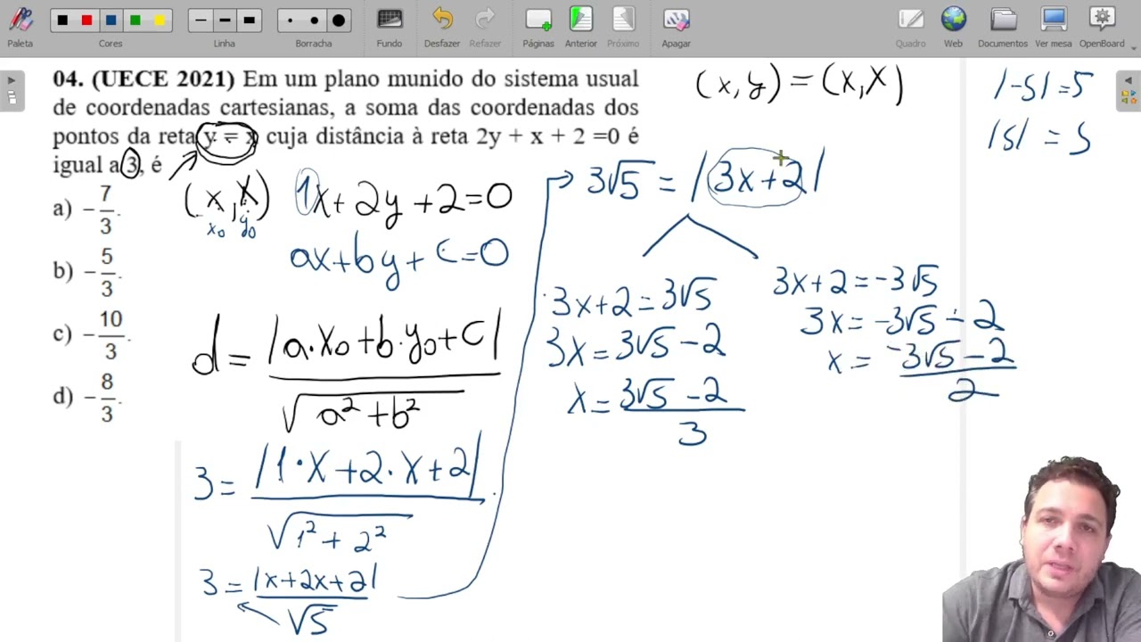 Uece 2021 Em Um Plano Munido Do Sistema Usual De Coordenadas