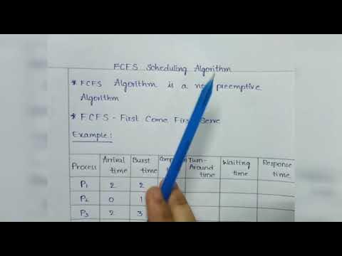 FCFS SCHEDULING ALGORITHM || GANTT CHART || OPERATING SYSTEMS || TELUGU ...