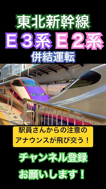 【🟣⚪️つばさ+やまびこ】e3系+e2系併結運転 山形新幹線＆東北新幹線 東京駅【駅員さんの注意飛び交う】 - Youtube