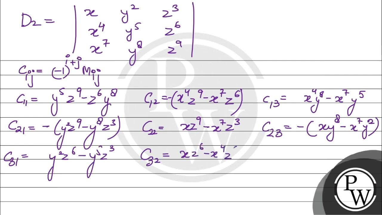 If \( D_{1}=\left|\begin{array}{ccc}y^{5} z^{6}\left(z^{3}-y^{3}\right) & x^{4} z^{6}\left(x^{3 ...