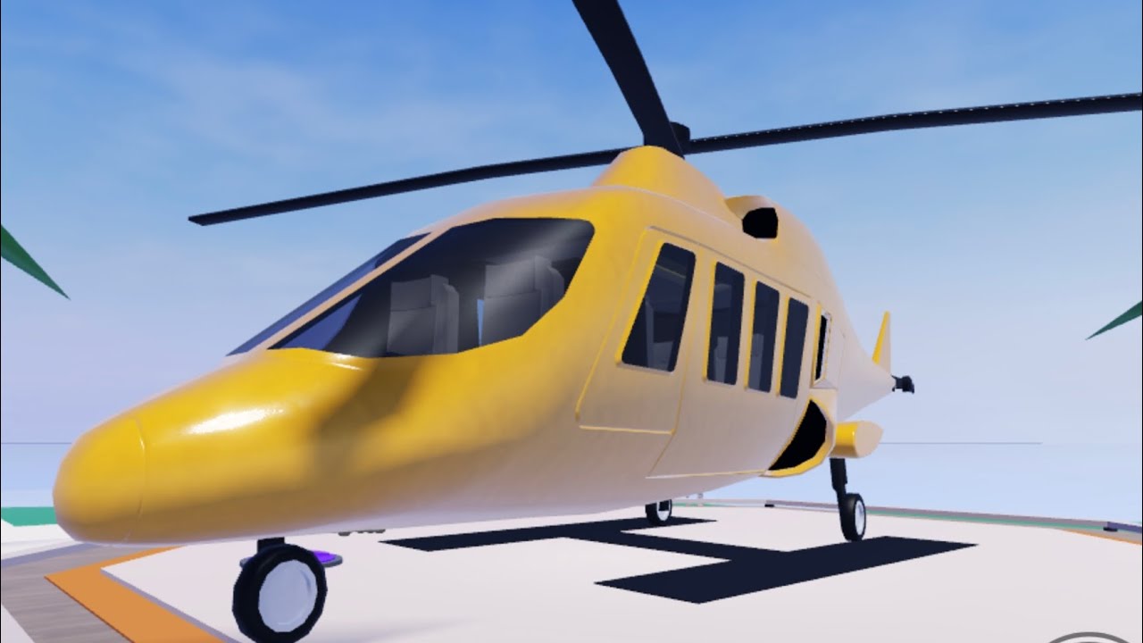 Checking out the new helicopter in mega mansion tycoon - YouTube