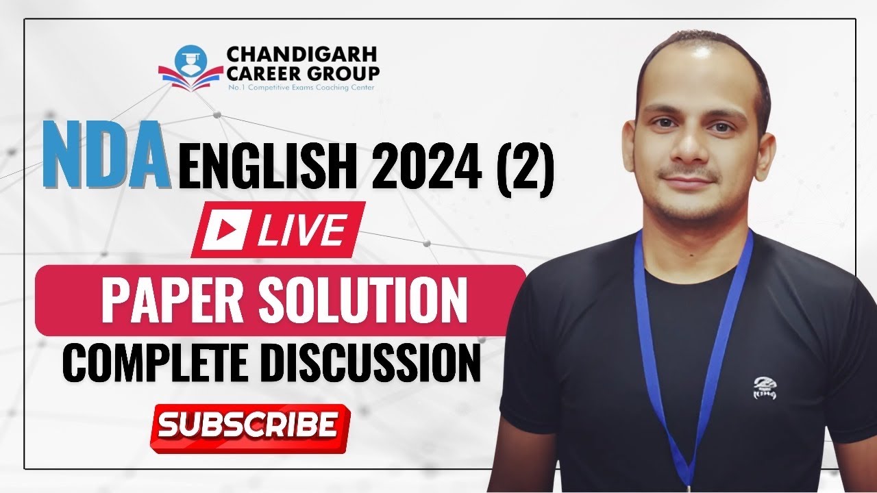 NDA 2, 2024 English Question Paper Solution with Explanation || NDA 2 ...